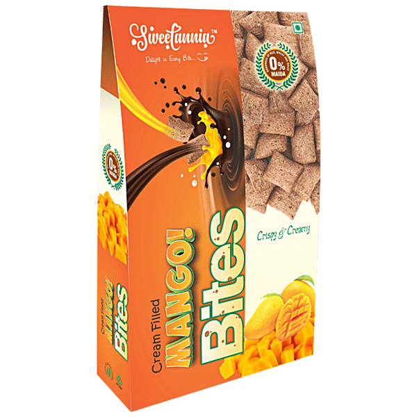 Buy Sweetannia Cream Filled Mango Bites - Crunchy & Crispy, Yummy Snack ...