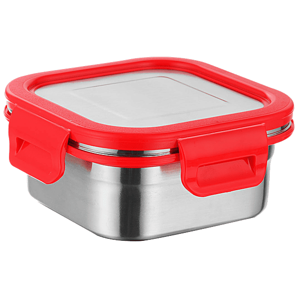 Buy Signoraware Lock N Store Steel Square Box With Lid - High Quality ...