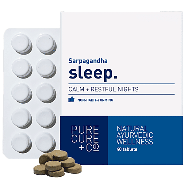 Buy PURECURE+CO Sleep Tablets - Natural Ayurvedic Wellness, Promotes ...