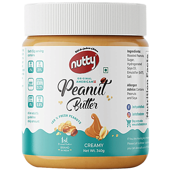 Buy Nutty Peanut Butter - Creamy, Creamy & Silk, Fresh Flavour, Unique ...