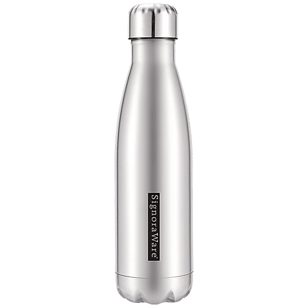 Buy Signoraware Aace Single Wall Steel Water Bottle - Silver Online at ...