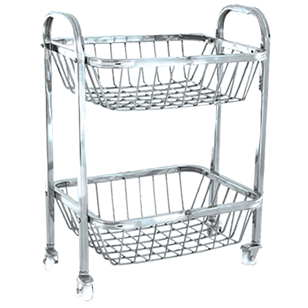 Buy Pigeon Stainless Steel Kitchen Trolley - Fruity, 2 Stack, 50132 ...