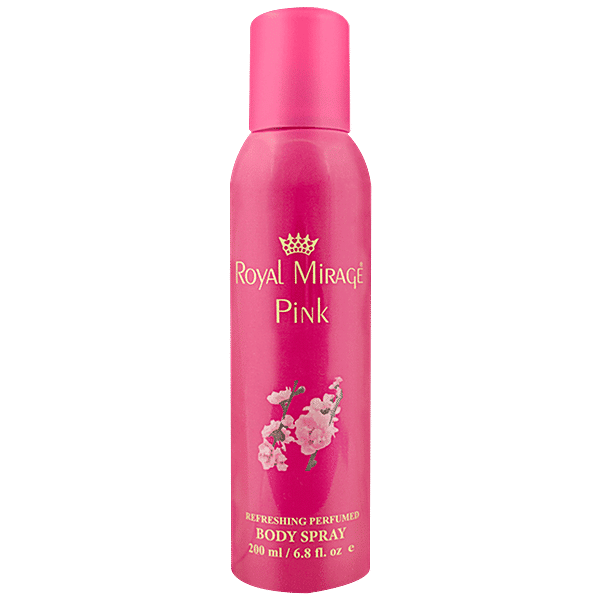 Buy Royal Mirage Pink Refreshing Perfumed Body Spray - Provides Long ...