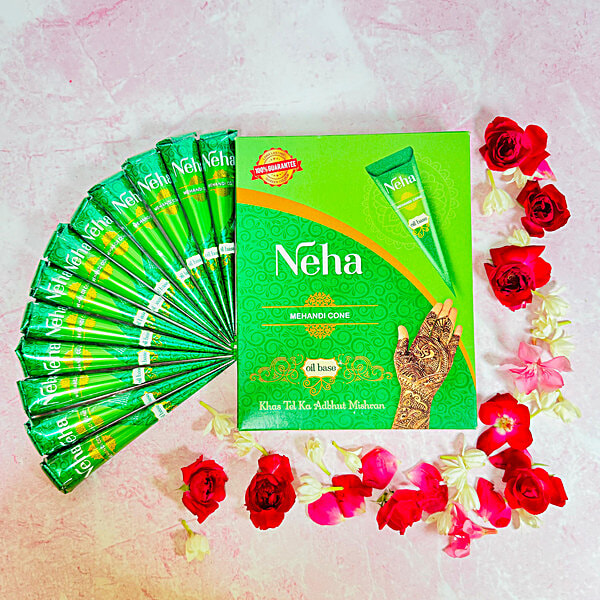 Buy Neha Herbals Mehandi Cone With Oil Base - High Quality, Easy To Use ...