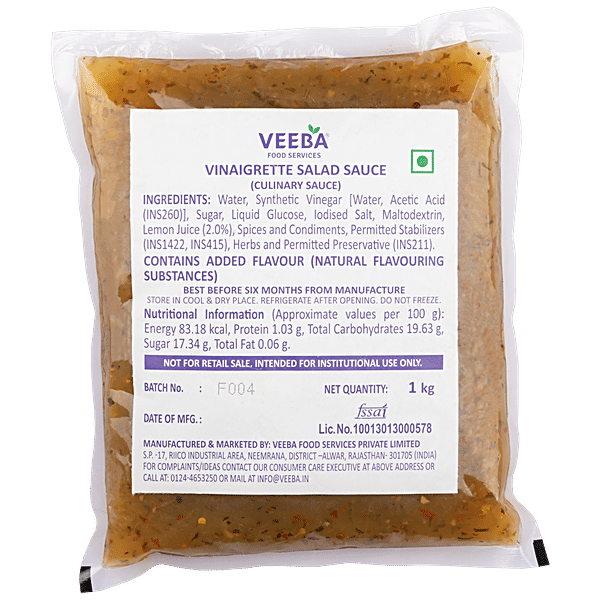 Buy VEEBA Sauce Vinaigrette Salad Veeba 1 kg Packet Online at Best ...