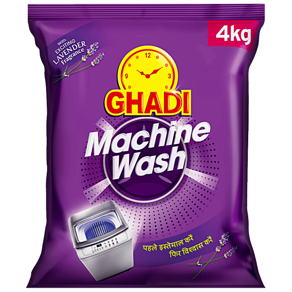 Buy Ghadi Machine Wash Detergent Powder, Lavender Fragrance, Compatible ...