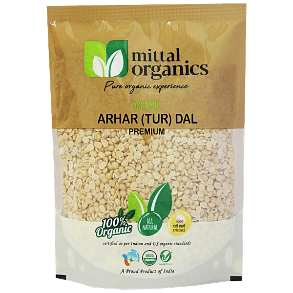 Buy Mittal Organics Arhar/Tur Dal - Premium, Natural, High In Protein ...