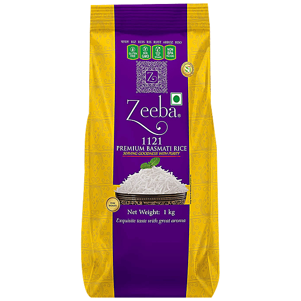 Buy Zeeba 1121 Premium Basmati Rice - Pure Authentic & Delicious Taste ...