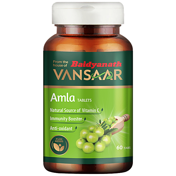 Buy Vansaar Amla Tablets - Herbal Supplement, Source Of Vitamin C ...