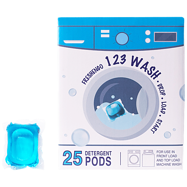 Buy Freshengo 123 Wash Detergent Pods - Removes Tough Stains, Used For ...