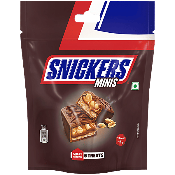 Buy Snickers Minis Peanut Filled Chocolate Pack Online at Best Price of ...