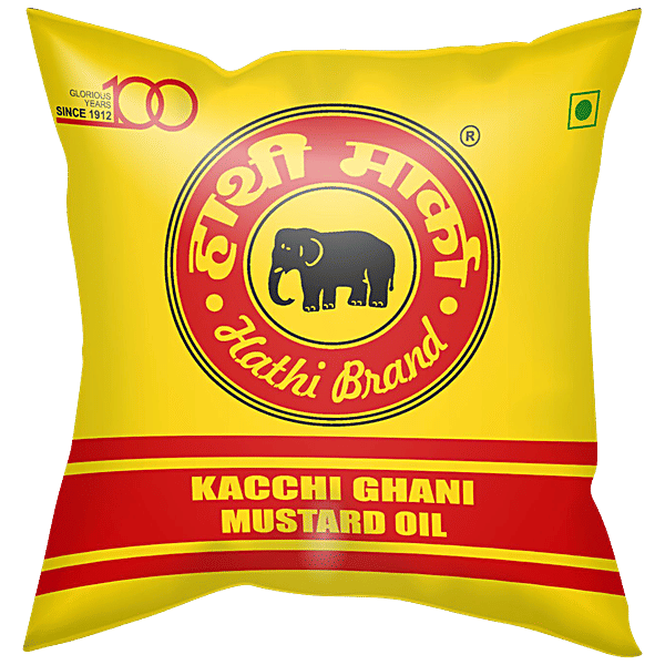 Buy Hathi Mustard Oil - Pungent Flavour, For Healthy Dishes, Free From ...