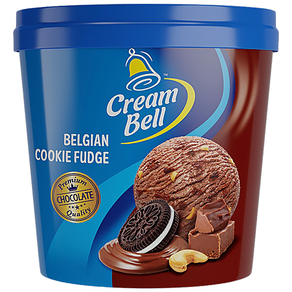 Buy Cream Bell Ice Cream - Belgian Cookie Fudge, Rich & Creamy Online ...