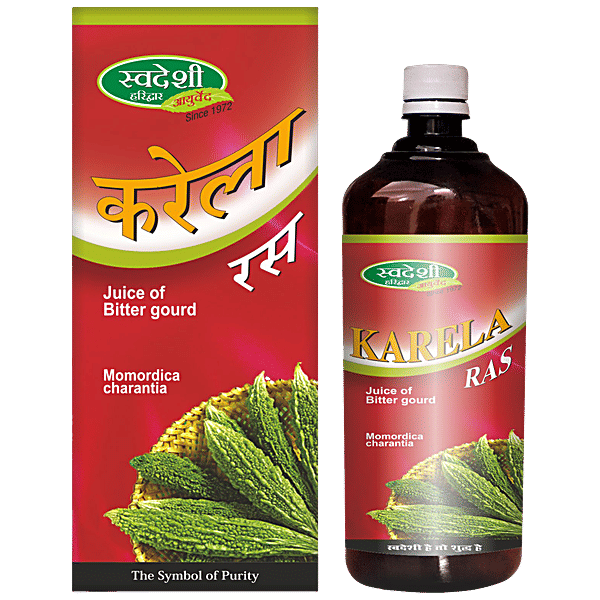 Buy SWADESHI AYURVED Karela Ras - Reduces Ageing, Good For Skin & Hair ...