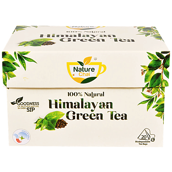 Buy Nature Chai Himalayan Green Tea - Biodegradable Pyramid Bags, For ...