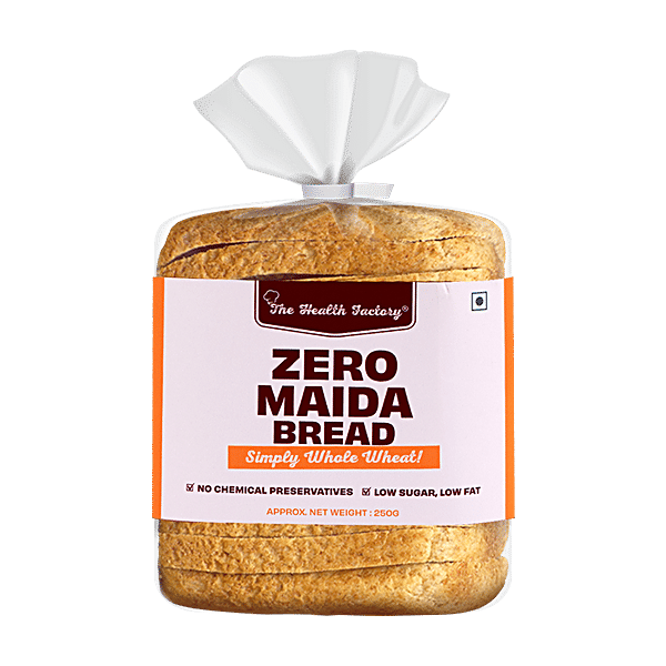 Buy The Health Factory Zero Maida Bread - Simply Whole Wheat, No ...