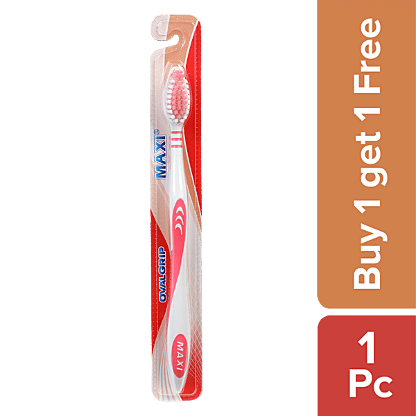 Buy MAXI Oval Grip Toothbrush - For Oral Hygiene & Fresh Breath, Soft ...