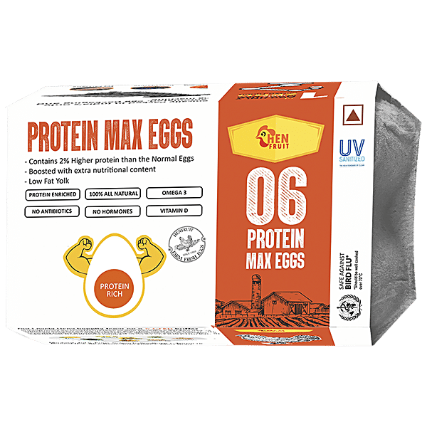 Buy HenFruit Eggs - Protein Max, Premium, No Antibiotics, All Natural ...