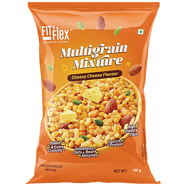 Buy Fit & Flex Multigrain Mixture - Cheesy Cheese Flavour, Baked, Extra ...