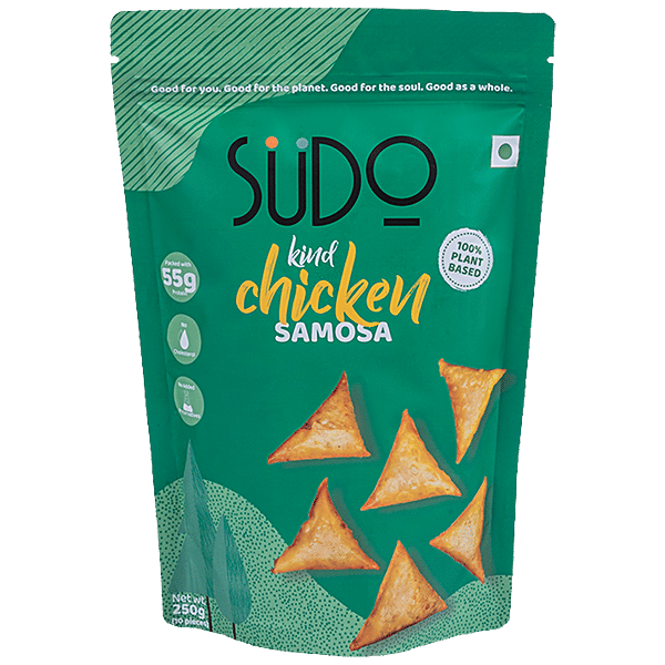 Buy Sudo Plant-Based Chicken Samosa - Rich In Protein, Vegan, No Added ...