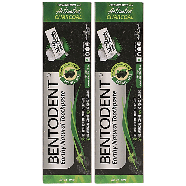 Buy Bentodent Earthy Natural Toothpaste - Activated Charcoal With Mint ...