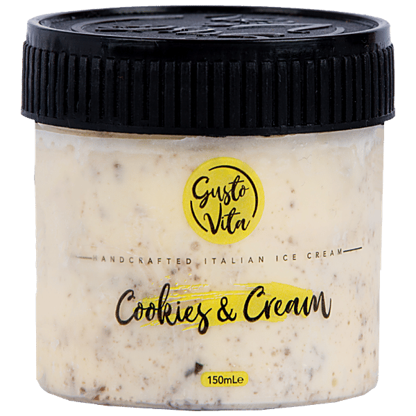 Buy GustoVita Handcrafted Italian Ice Cream - Cookies & Cream, Rich ...