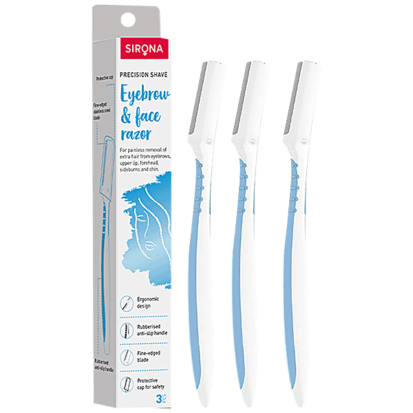 Buy SIRONA Reusable Eyebrow & Face Razor For Women For Painless Facial ...