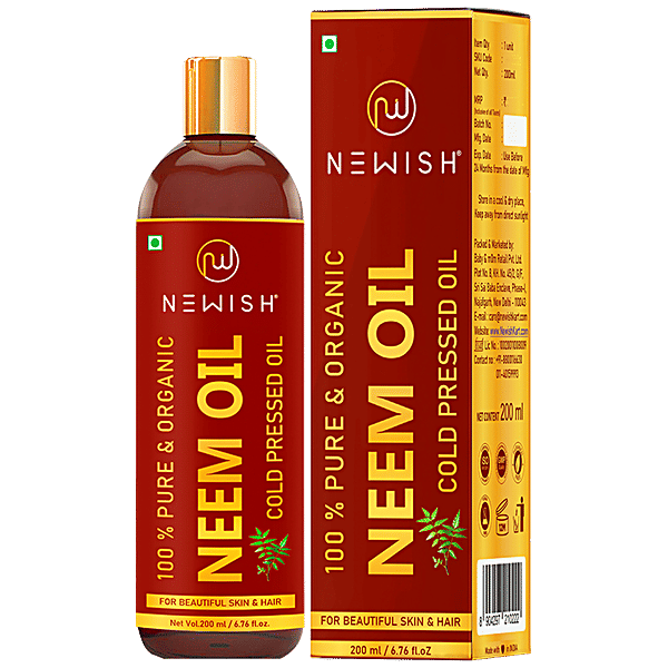 Buy Newish Organic Neem Oil - Cold Pressed, For Skin & Hair Online at ...