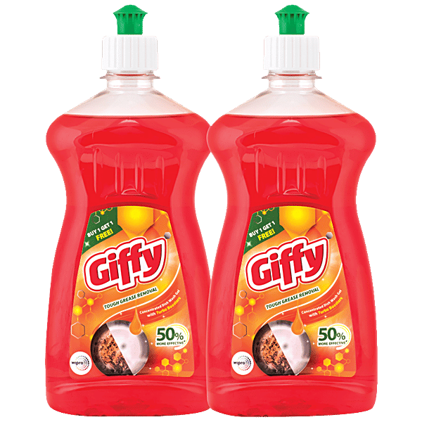 Buy Giffy Dishwash Liquid Gel With Turbo Booster - Concentrated, Tough ...