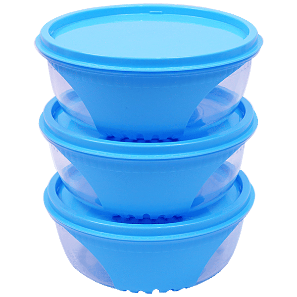 Buy Unica Solo Uno Round Containers Set - Durable, Air Resistant, Blue ...