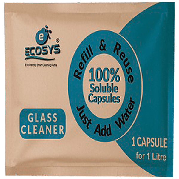 Buy Ecosys Glass Cleaner - Soluble Capsule, 2X More Shine With Booster ...