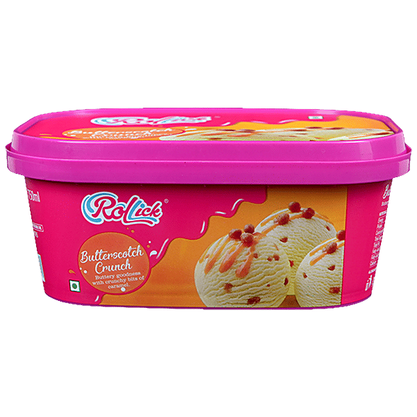 Buy Rollick Butterscotch Crunch Ice Cream - Buttery Goodness With ...