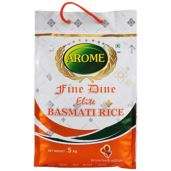 Buy Arome Fine Dine Elite Basmati Rice - Long & Fluffy, Slender & Non ...