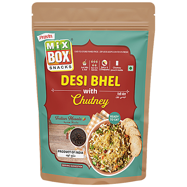 Buy Pravin Mixbox Desi Bhel - With Chutney, Indian Masala, Spicy ...