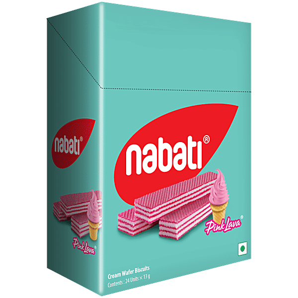 Buy Nabati Pink Lava Cream Wafer Biscuits - Sweet, Crispy & Crunchy ...