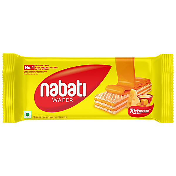 Buy Nabati Richeese Cheese Cream Wafer Biscuits - Light, Crispy ...