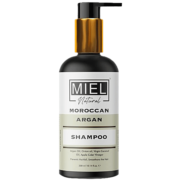 Buy Miel Natural Moroccan Argan Shampoo - Vegan, Cruelty Free, Prevents ...