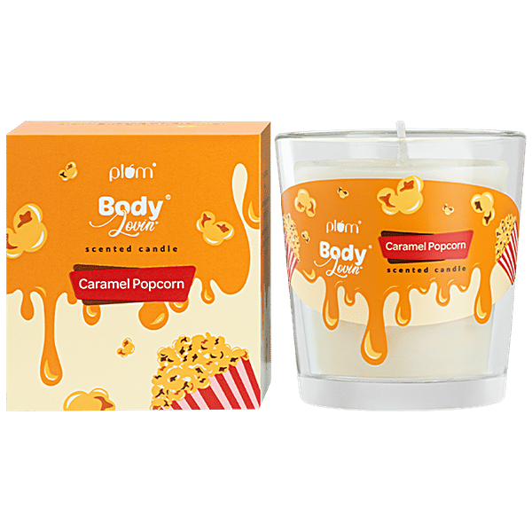 Buy Plum Body Lovin' Caramel Popcorn Scented Candle - Long-Lasting ...