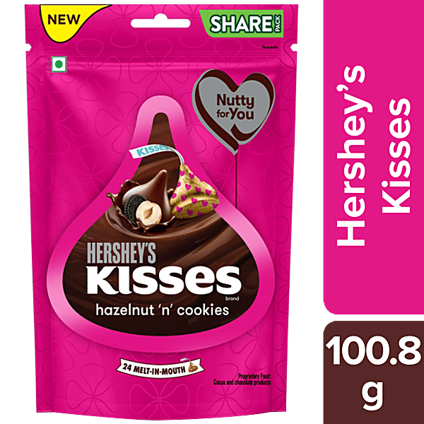 Buy Hershey's Kisses Hazelnut 'N' Cookies Chocolate Online at Best ...