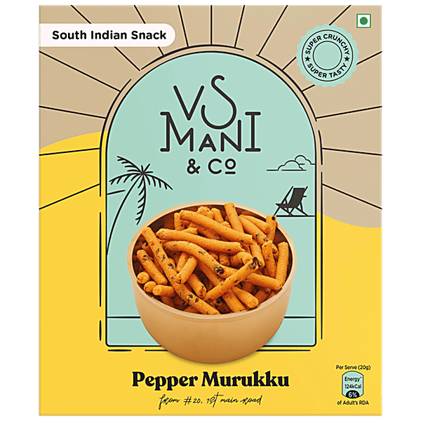 Buy Vs Mani & Co. Pepper Murukku - Authentic South Indian Snack ...
