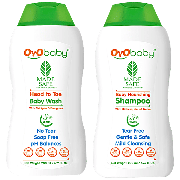 Buy Oyo Baby New Born Combo - Head To Toe Baby Wash & Nourishing ...