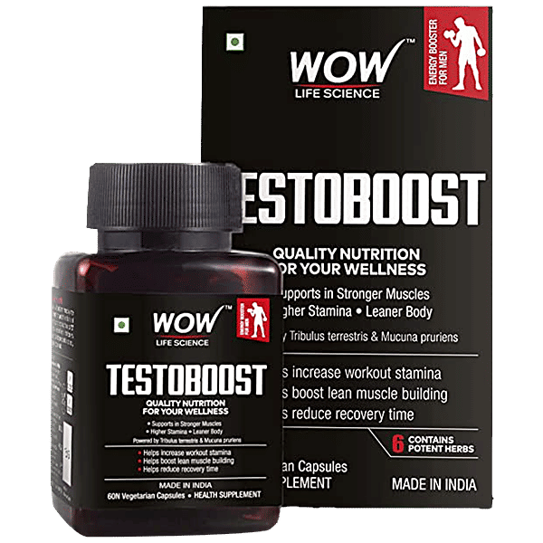 Buy WOW Life Science Testoboost Capsule - Helps Restore Muscle Ma ...