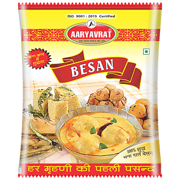 Buy AARYAVRAT Besan Gram Flour - Rich Source Of Protein & Fibre Online ...