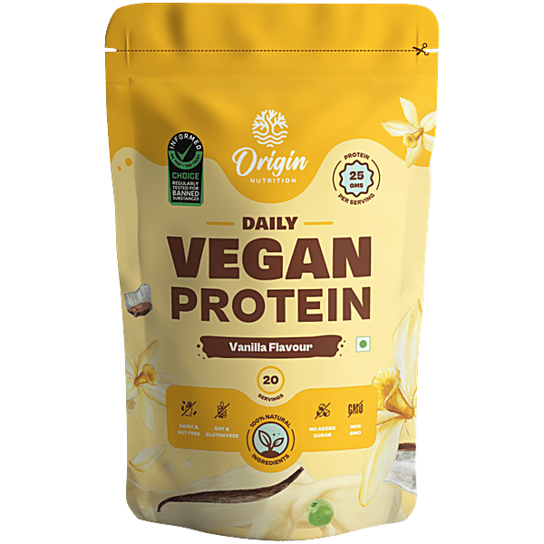 Buy Origin Nutrition Vegan Protein Powder - Vanilla Flavour Online at ...