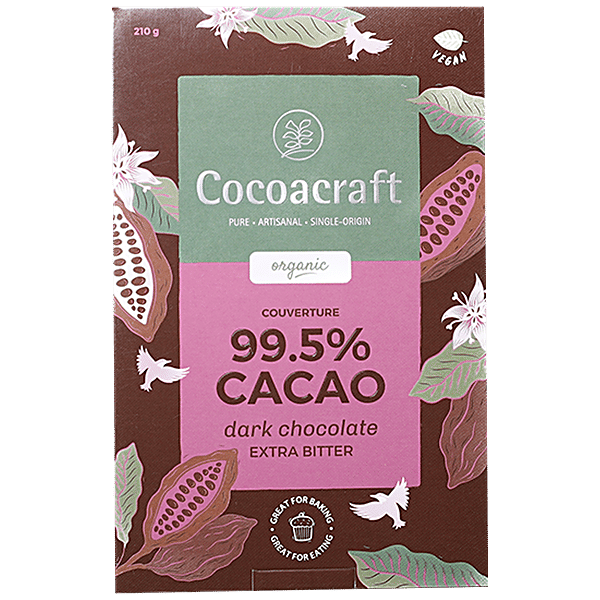 Buy Cocoacraft Organic 99.5% Extra Bitter Dark Chocolate Couverture - Artisanal, Pure Online at ...