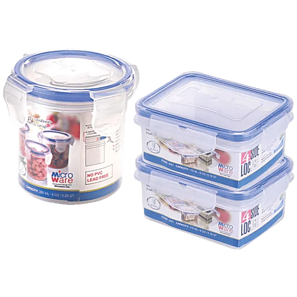 Buy JOYO 4 Side Lock Containers - Transparent, 1002, 9001, Shrink Wrap ...