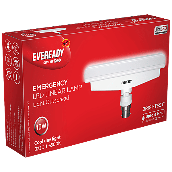 Buy Eveready Emergency LED Linear Lamp - White/Crystal White, 10 Watt ...