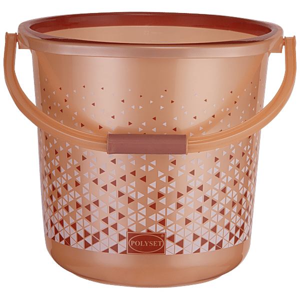 Buy Polyset Ultra Tinted Printed Bucket 18 Litres, Brown Online at Best ...