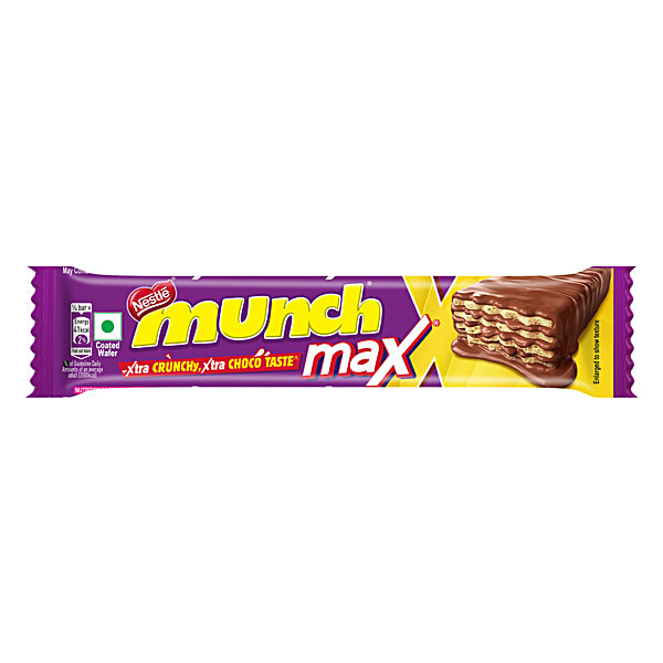 Buy Nestle Munch Max Chocolate Coated Crunchy Wafer Bar Online at Best ...