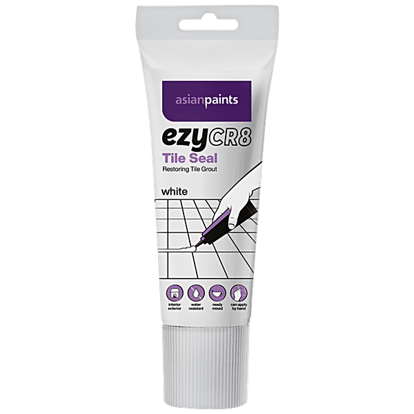 Buy Asian Paints EzyCR8 Tile Seal - White, Restoring The Grout, Water Resistant & Ready Mixed ...
